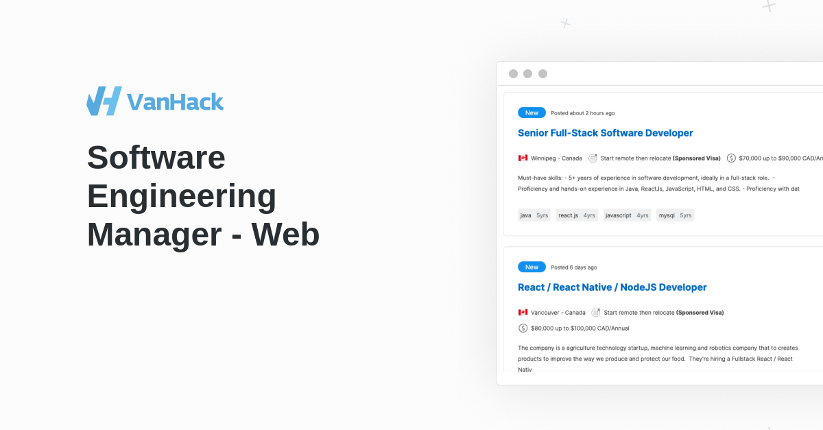 Software Development Engineering Manager Vanhack - Download Creative Light Background | Desktop